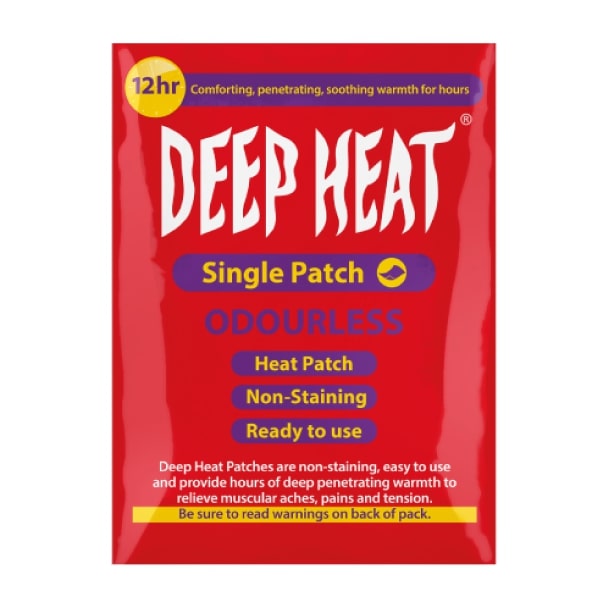 Deep Heat Pain Relief Odourless Patch 1's – Comfys Care