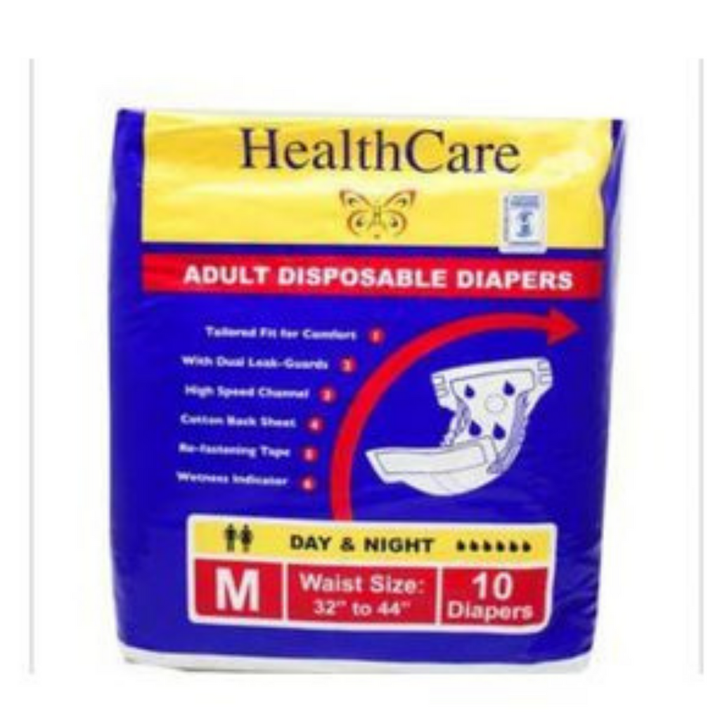 Healthcare Adult Disposable Diapers (10 Pieces) | Comfys Care